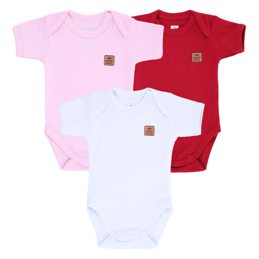 Kit Body Bebê Baby Best Algodão Pima UV50+ - 3 Peças