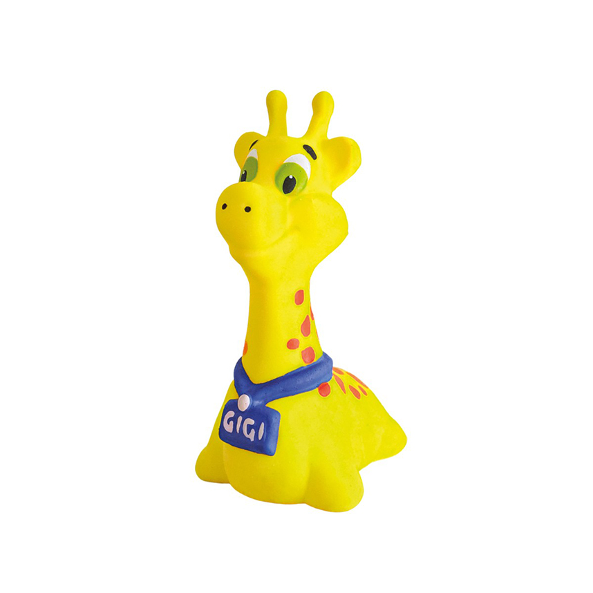 Brinquedo Para Pet Latoy De Apertar Látex Girafa Gigi