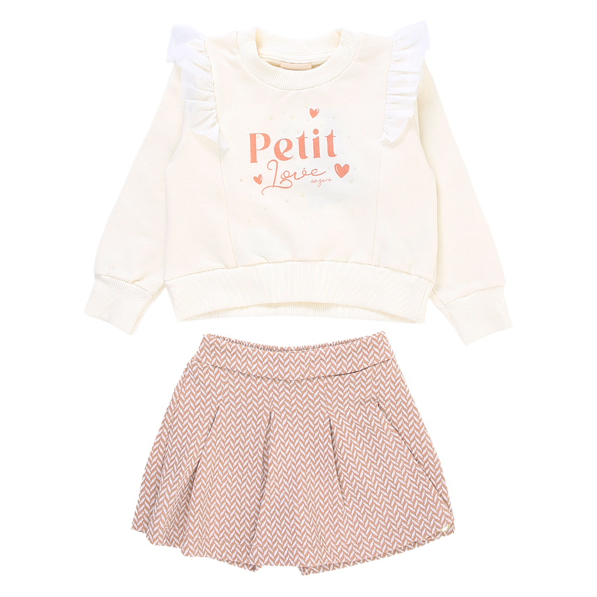 Conjunto Infantil Angerô Blusão Petit Com Saia